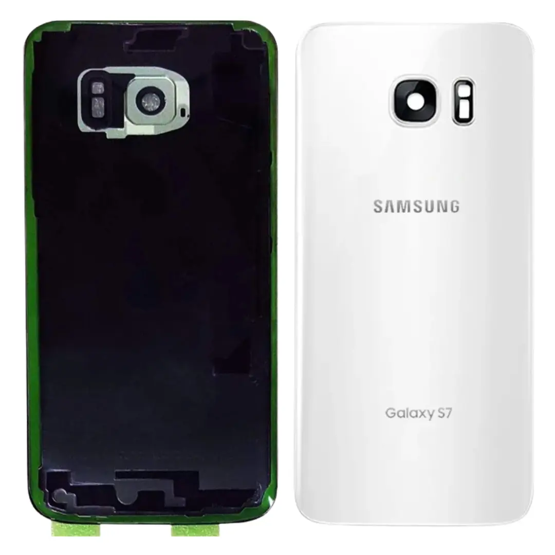 Back Glass Samsung Galaxy S7 with Camera Lens White | Cellaron