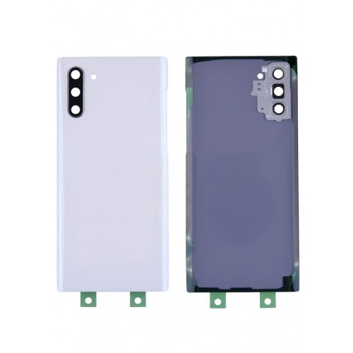 Back Glass Samsung Galaxy Note 10 with Camera Lens White | Cellaron