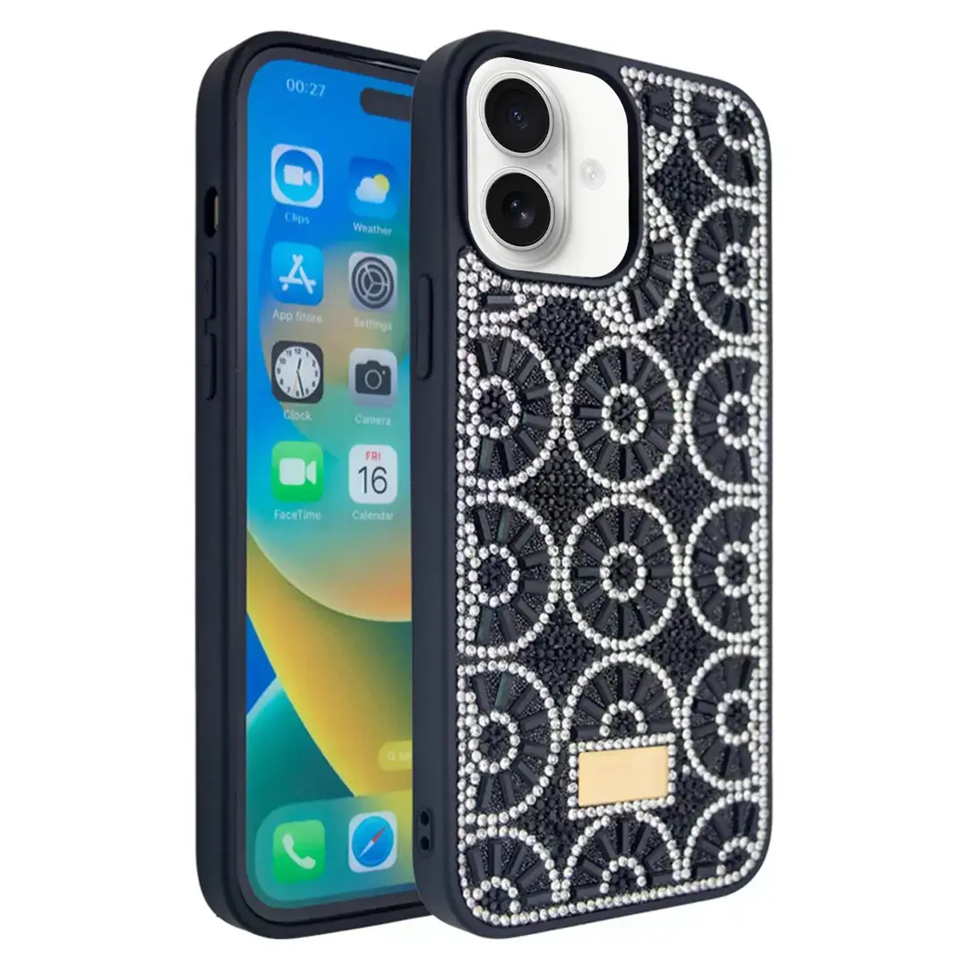 iPhone 16 Diamond Sparkling Case Black | Cellaron
