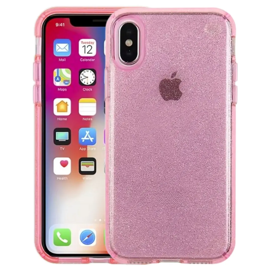 iPhone XR Fleck Glitter Case Pink | Cellaron